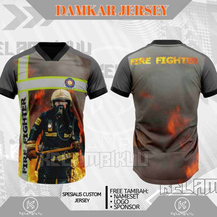 JERSEY PEMADAM KEBAKARAN FULL PRINTING TERBARU/BAJU KAOS PEMADAM ...