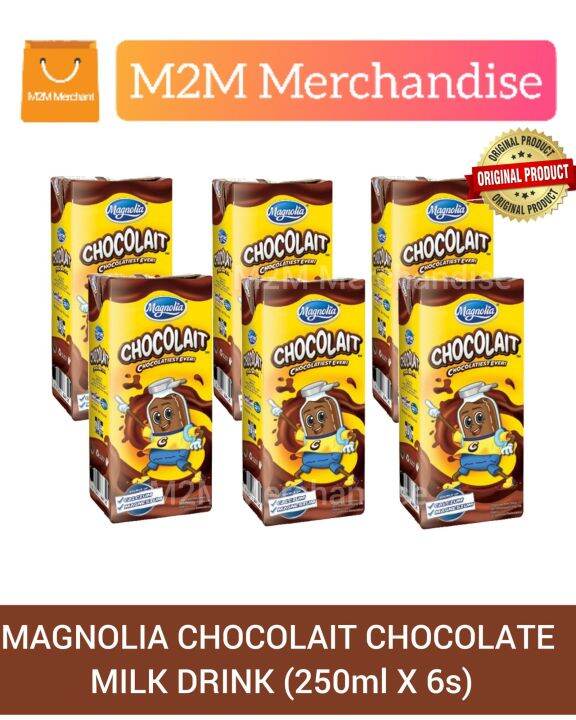 MAGNOLIA CHOCOLAIT CHOCOLATE MILK DRINK (250ml X 6s) | Lazada PH
