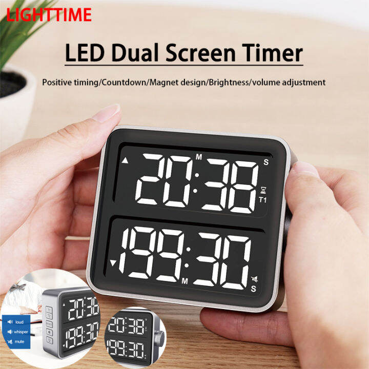 Led Dual Screen Timer Positive Timing Countdown Magnet Design
