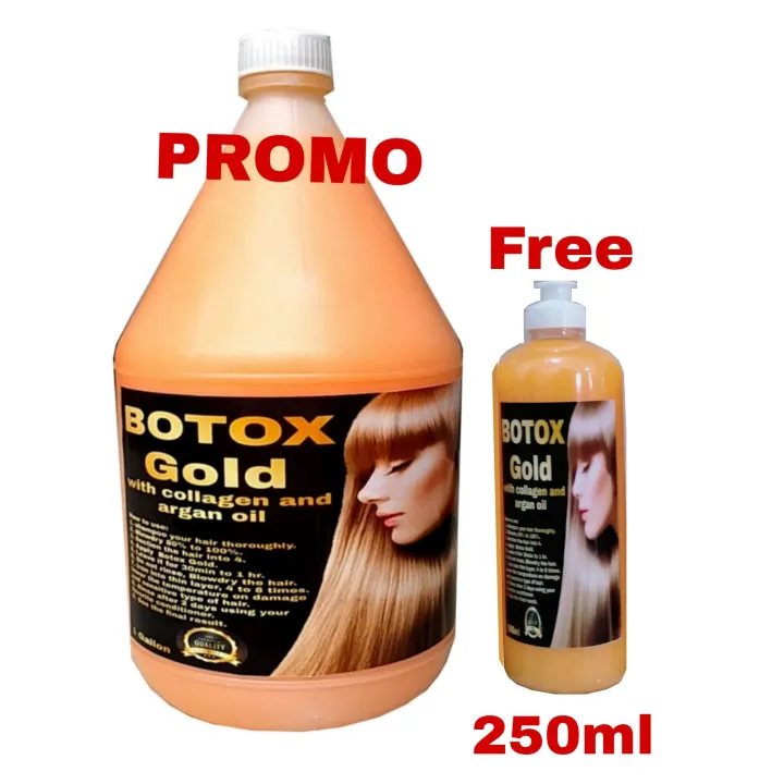 PROMO 1 Gallon Brazilian BOTOX GOLD 80% - 90% Hair straight (w/ free ...