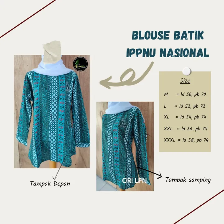 BATIK IPPNU NASIONAL SERAGAM IPPNU BLOUS IPPNU NASIONAL | Lazada Indonesia