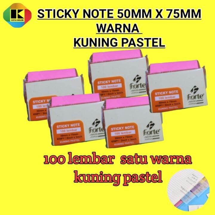 penanda buku kertas sticky note forte pembatas buku novel kertas ...