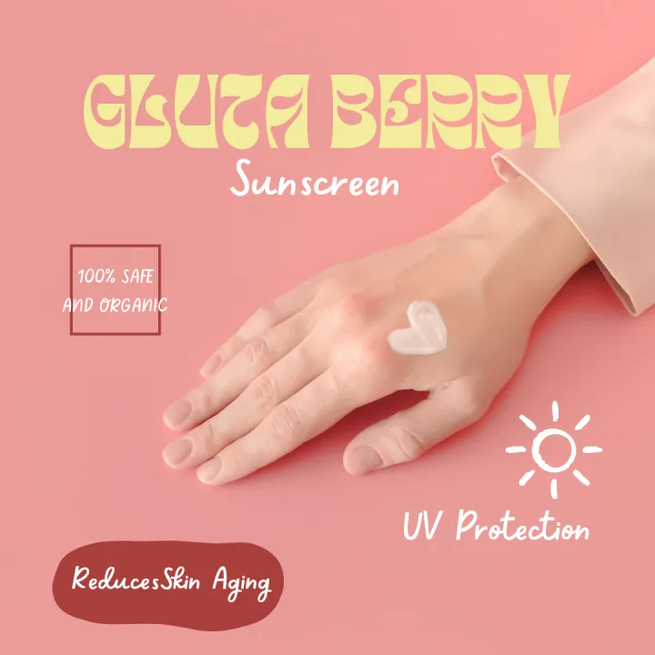 Gluta Berry Sunscreen [ORGANIC 100% Safe] | Lazada PH