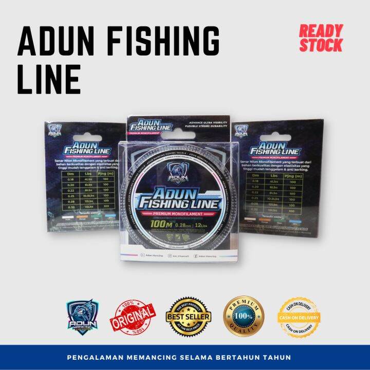 Senar Pancing Nilon Monofilament Adun Fishing Line 100m Untuk Mancing ... Senar Pancing Nilon Monofilament Adun Fishing Line 100m Untuk Mancing ...