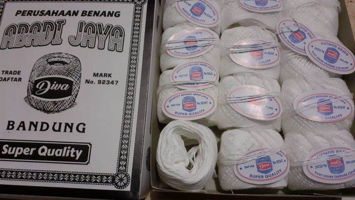 benang rajut katun 1 box isi 12 roll full benang bangunan | Lazada ...