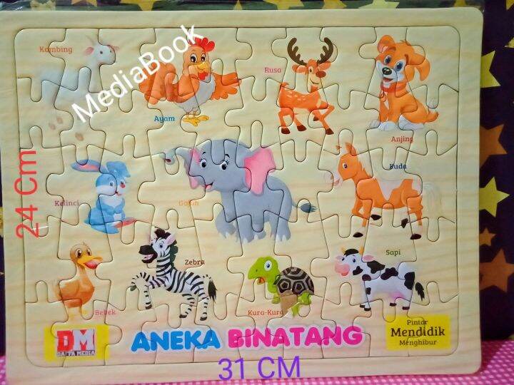 Puzzle /Pazel/Puzel Edukasi Karton Besar Seri Aneka Binatang Permainan ...