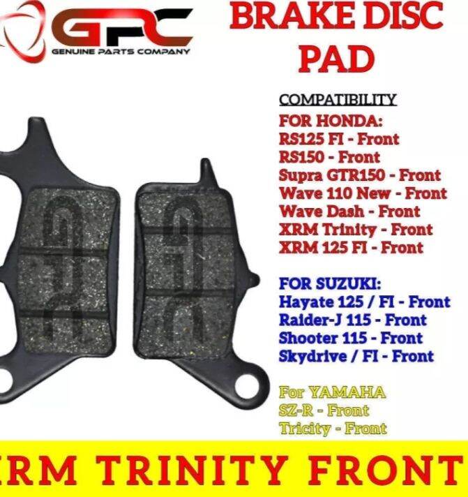 GPC Motorcycle Front Brake Pad Honda XRM trinity | Lazada PH