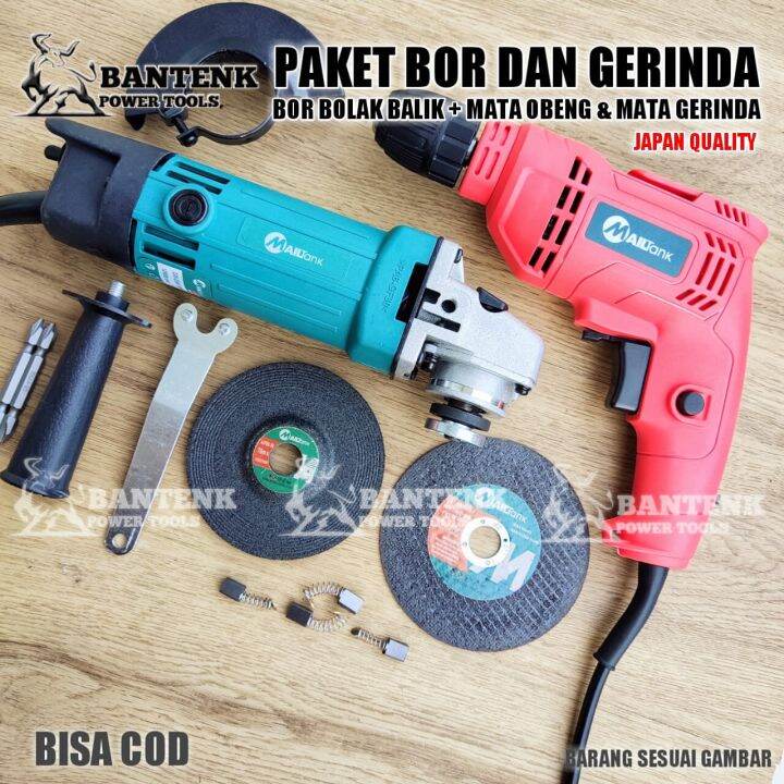 HUJIA BY JLD TOOL PAKET BOR DAN GERINDA. BOR HB2110 DAN GURINDA PAKET MESIN BOR 10MM DAN GURINDA ...