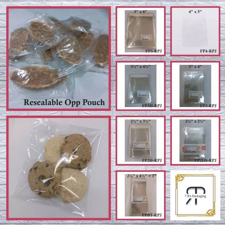 200 pcs Resealable Opp Pouch for Cookies, Bars, Chocolates, Nuts, Chips ...