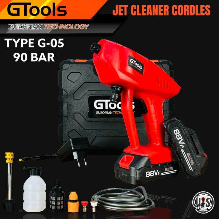 Jet cleaner cordless GTOOLS 88v 2baterai type G05 fullset acc mesin ...