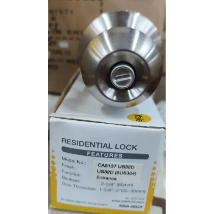 Yale Entrance Lockset CA5137 US32D | Lazada PH