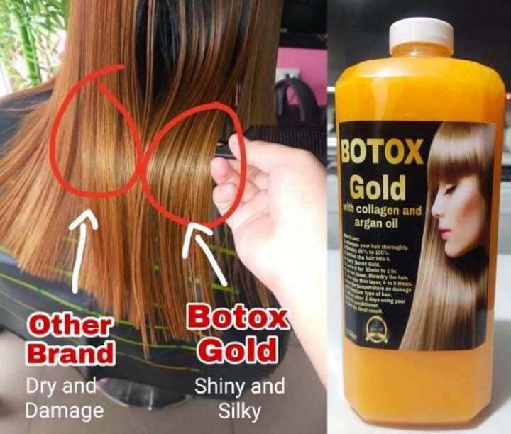 BRAZILLIAN HAIR BOTOX GOLD 80% STRAIGHT 1 LITER | Lazada PH