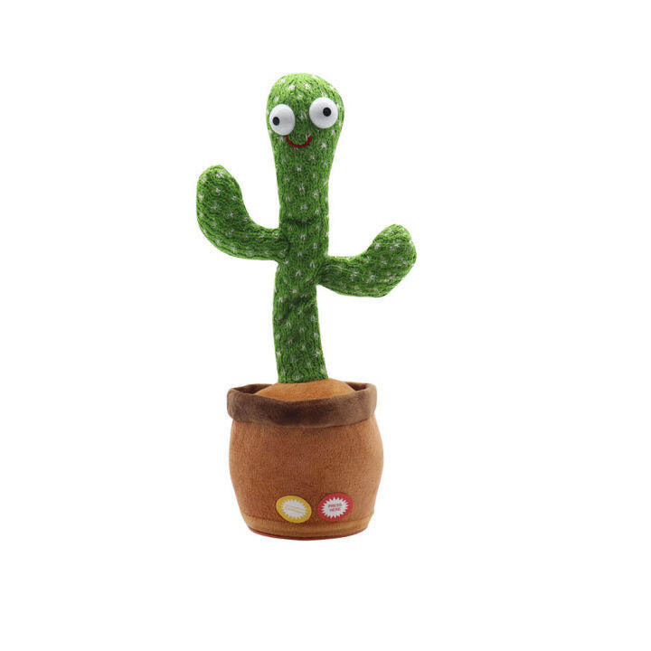 USB Dancing Singing Cactus Music Stuffed Toy Repeating Talking Record ...