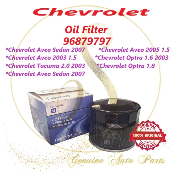 (100% ORIGINAL) Chevrolet Genuine Oil Filter 96879797 - AVEO CAPTIVA ...