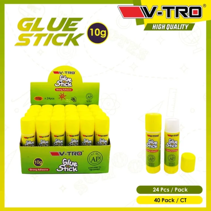 1 pak [ 24 pcs] v-tro lem batangan lem glue stick 10g | Lazada Indonesia