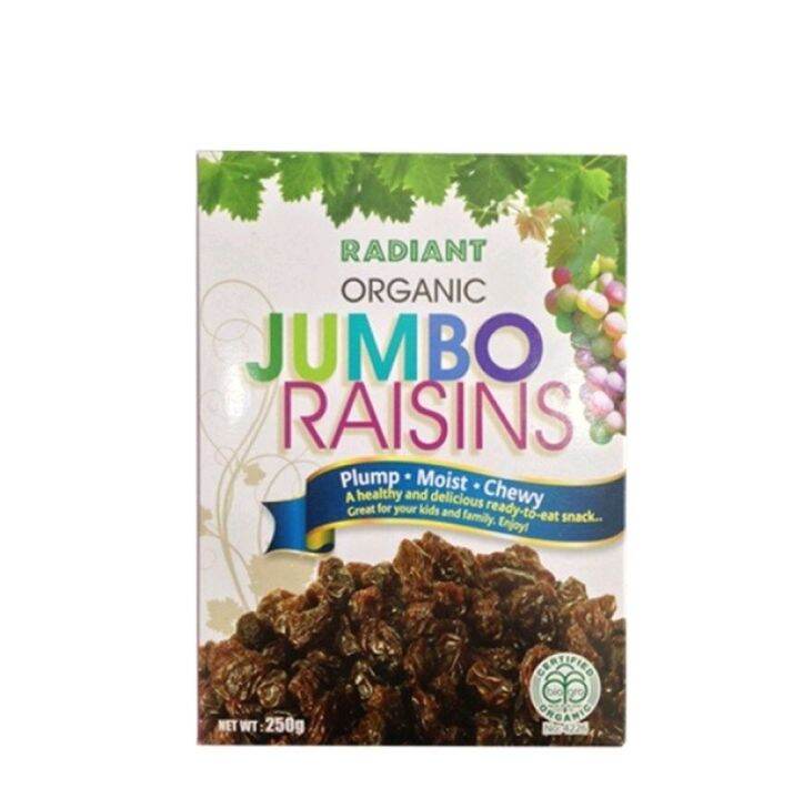 RADIANT Organic Jumbo Raisins (250g) | Lazada