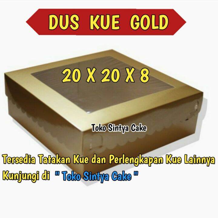 Dus Kue 20x20 Emas / Gold Premium | Lazada Indonesia