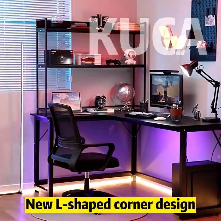 KUCA Meja Gaming Karbon Serat Meja Gaming Meja Komputer Meja Komputer ...