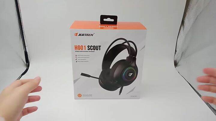 HG01 Headset Gaming Jertech Stereo Bass RGB Light IPX5 With Microphone ...