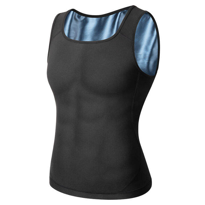 JHHB Sauna Vest for Men Sweat Pullover Workout Shirts Waist Trainer ...