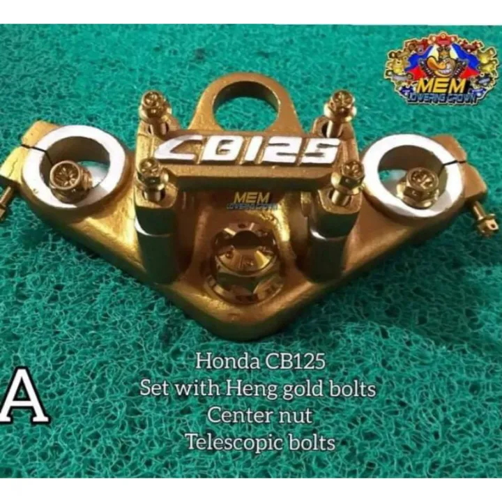 HONDA CB125 Lowering Crown/Butterfly Set with Heng Gold Bolts ...
