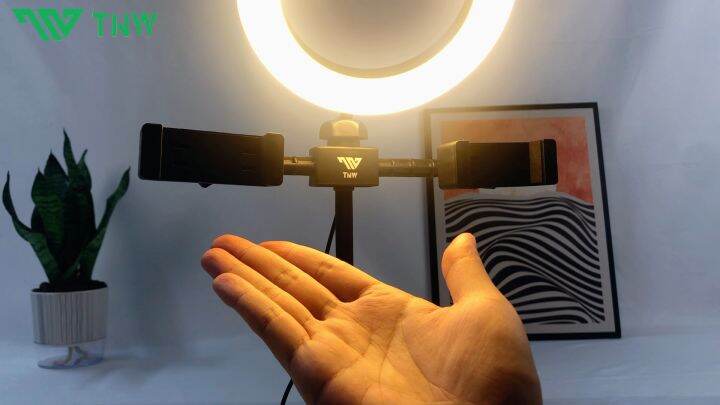 TNW Ring light 16cm/6inch Dual Mobile Phone live stand For Vlogging ...