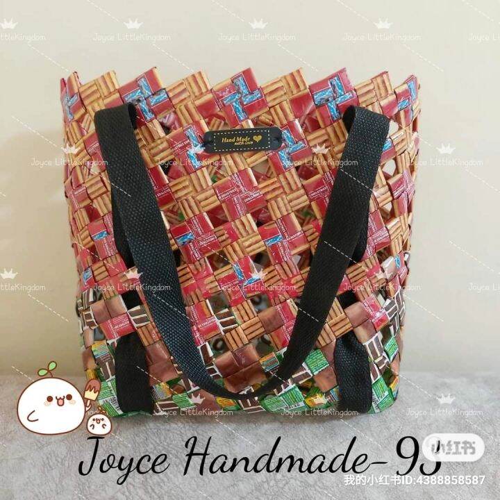 Handmade ♻️ Recycle & Reuse Plastic GO GREEN Shopping Basket DIY Bakul ...