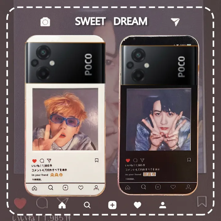 INS Soft เคสโทรศัพท Xiaomi POCO M5 M5s M4 C40 5G เคส ใหม่ Creative DIY กรอบรูป คู่ เคสโทรศัพท์ ...