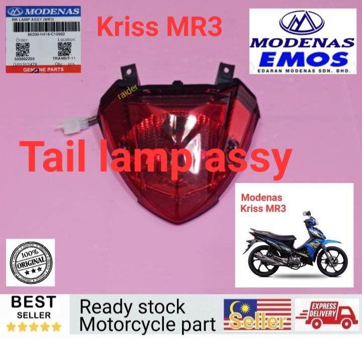 Modenas kriss MR3 tail lamp assy original 86200-H418-C10002 | Lazada