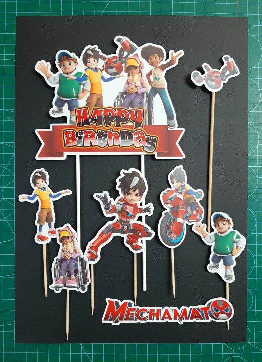 MECHAMATO D01 Readymade Cake Topper Happy Birthday Laminated Selangor ...
