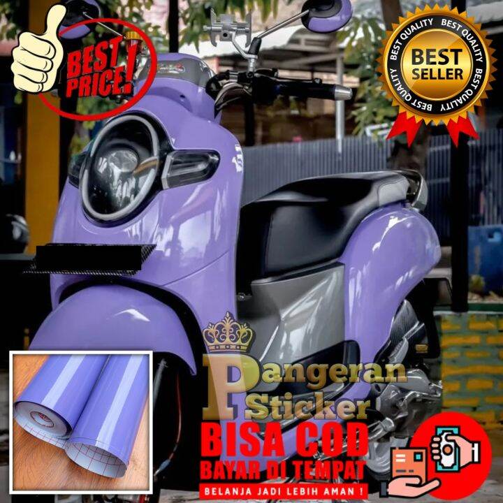 Stiker Skotlet Motor Warna Ungu Taro Lebar 45 cm X P 50 cm High Quality ...