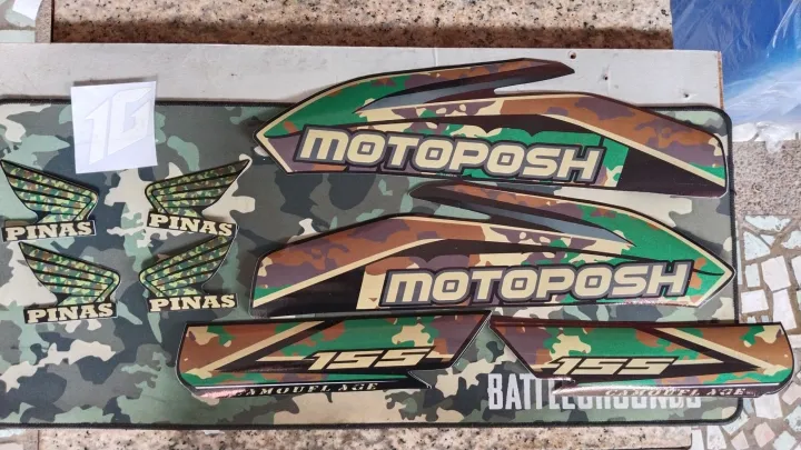 Pinoy Motoposh Custom Sticker Decal Camouflage Edition | Lazada PH