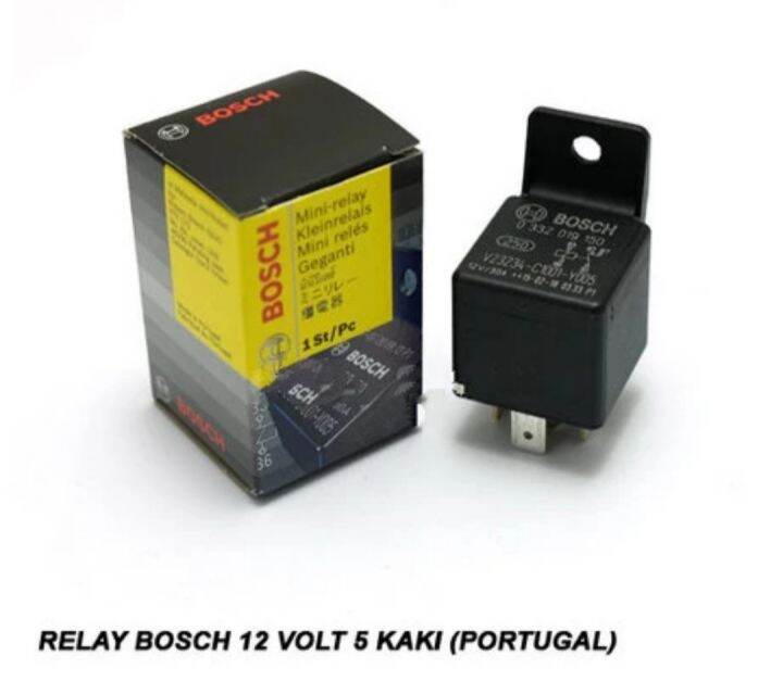 RELAY BOSCH 12V 30A KAKI 5 BIASA/BUKAN RELAY PEMUTUS PORTUGAL - HARGA 1 ...
