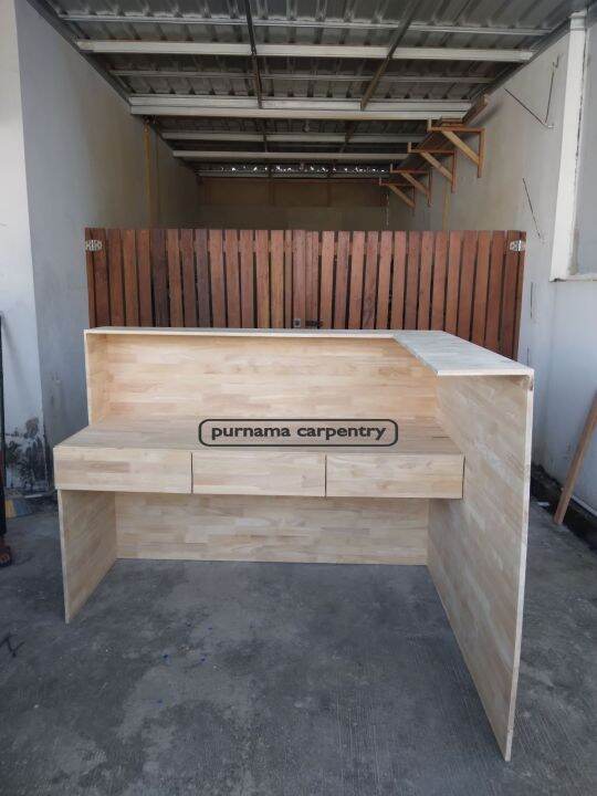 Meja Bar Fingerjoint Letter L | Lazada Indonesia