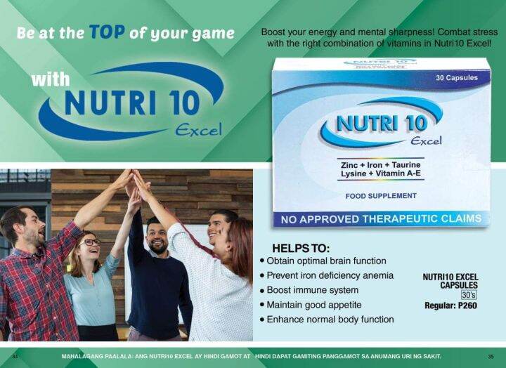 NUTRI 10 EXCEL 30's | Lazada PH
