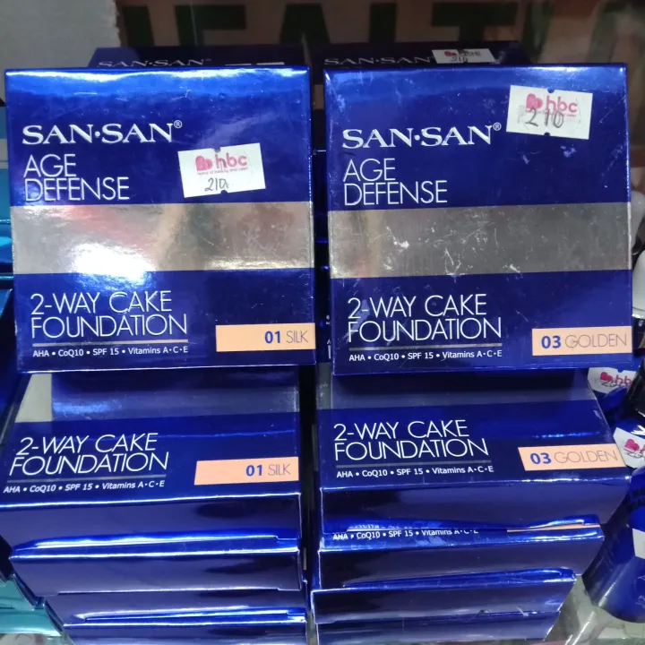 SanSan Age Defense 2-Way Cake Foundation AHA.CoQ.SPF15.Vitamins A.C.E | Lazada PH