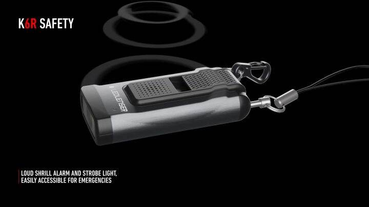 K6R SAFETY LEDLENSER RECHARGEABLE Key Ring Flashlight - 200 Lumens with ...
