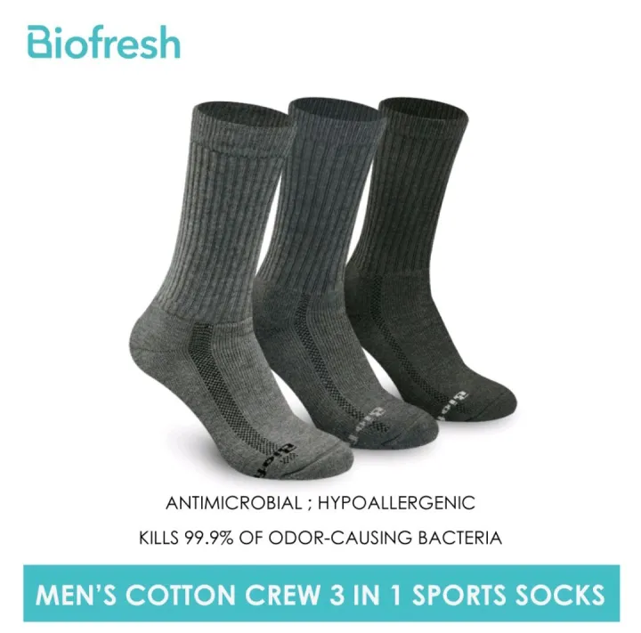 Biofresh RMSKG20 Men's Antimicrobial Thick Combat Sports Socks 3 pairs ...