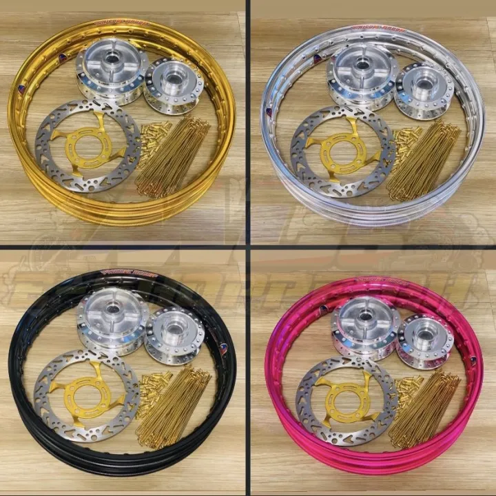 Falcon Argon Rim Set for Wave / XRM / RS [Gold Disc/Gold Rios] | Lazada PH