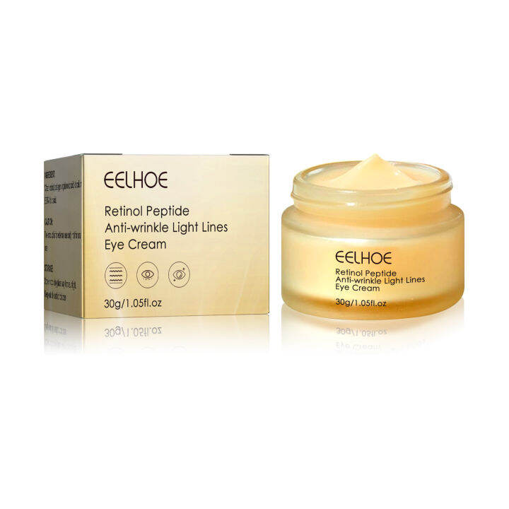 Eelhoe Retinol Peptide Anti Wrinkles Eye Cream Remove Eye Bags Firming Brighten Lighting Fade ...