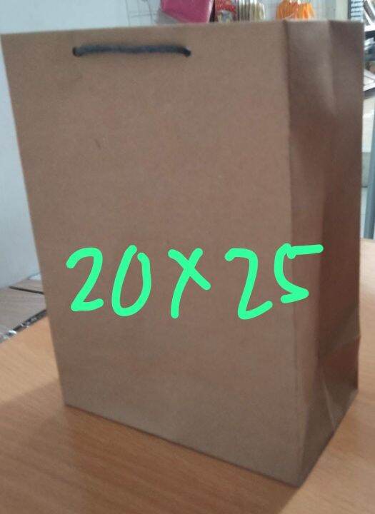 isi 12 paper bag coklat craft uk 20*25 | Lazada Indonesia