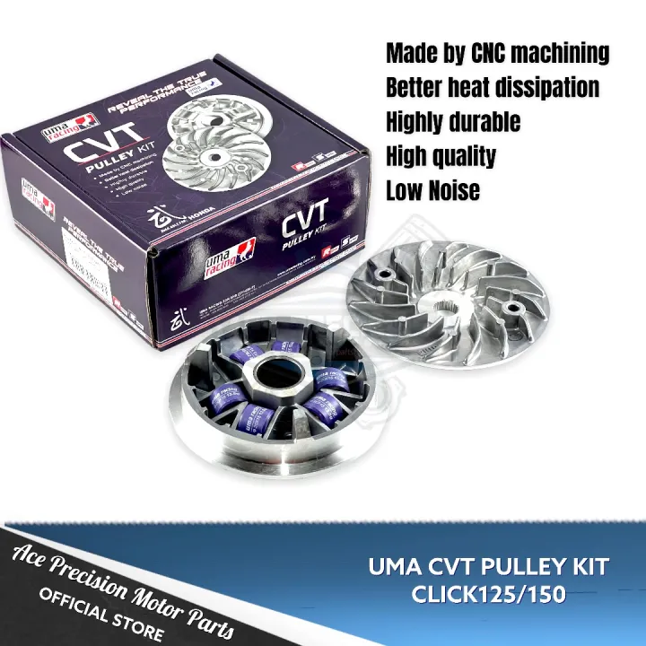 Uma Racing CVT Pulley Kit Click125/150 w/13.5G Roller Weight | Lazada PH