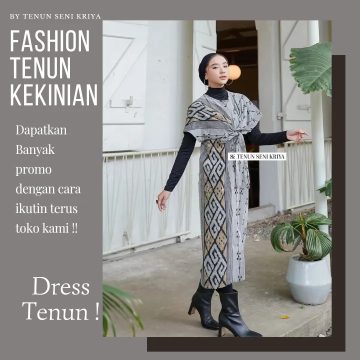 dress tenun troso jepara - baju dress tenun - baju wanita tenun terbaru - gamis tenun kekinian ...
