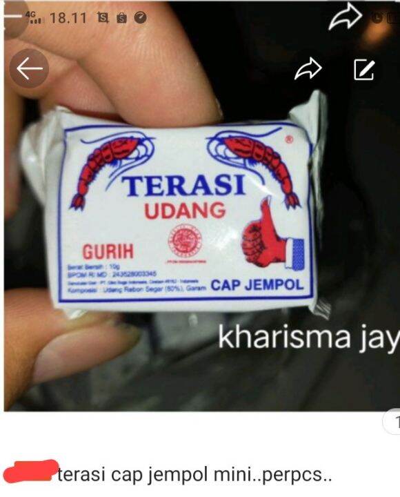 Terasi Cap jempol..10 gram .(1 pcs).. | Lazada Indonesia