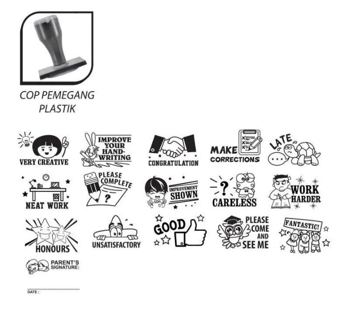 Cop pemegang plastik Rubber Stamp for Teachers Parent Teaching Students ...
