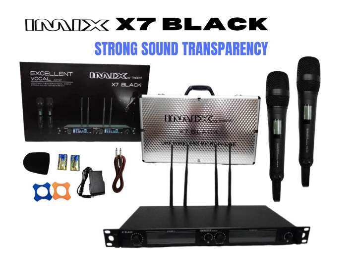 IMIX X7 BLACK DUAL WIRELESS MICROPHONE | Lazada PH