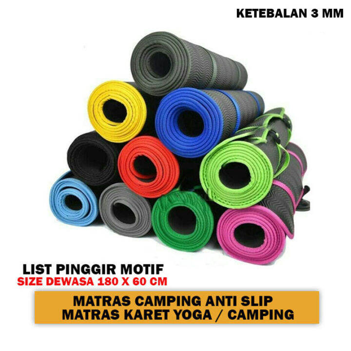 Matras Olahraga Camping Yoga Hiking Gunung Gulung Bahan Anti Slip ...