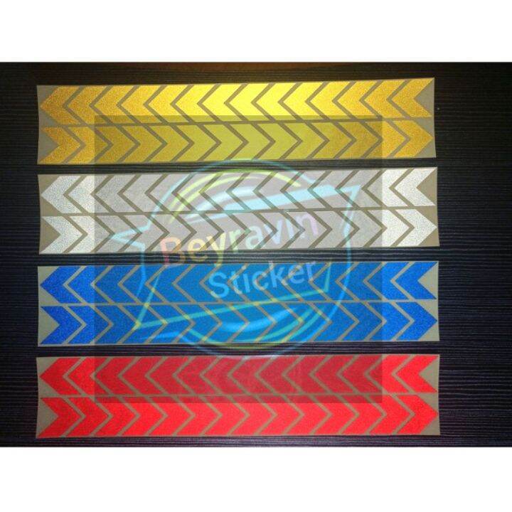 STICKER PANAH GARIS POLISI LINE FOSFOR BOX SHAD GIVI KAPPA KMI DIDE BOX ...