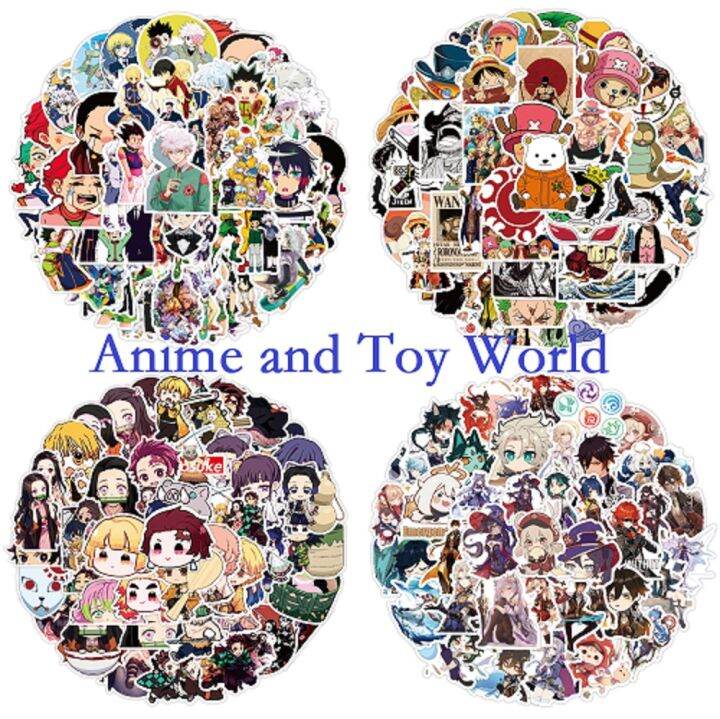 50pcs Set Anime Sticker Waterproof Cellphone Laptop Stickers Set One ...