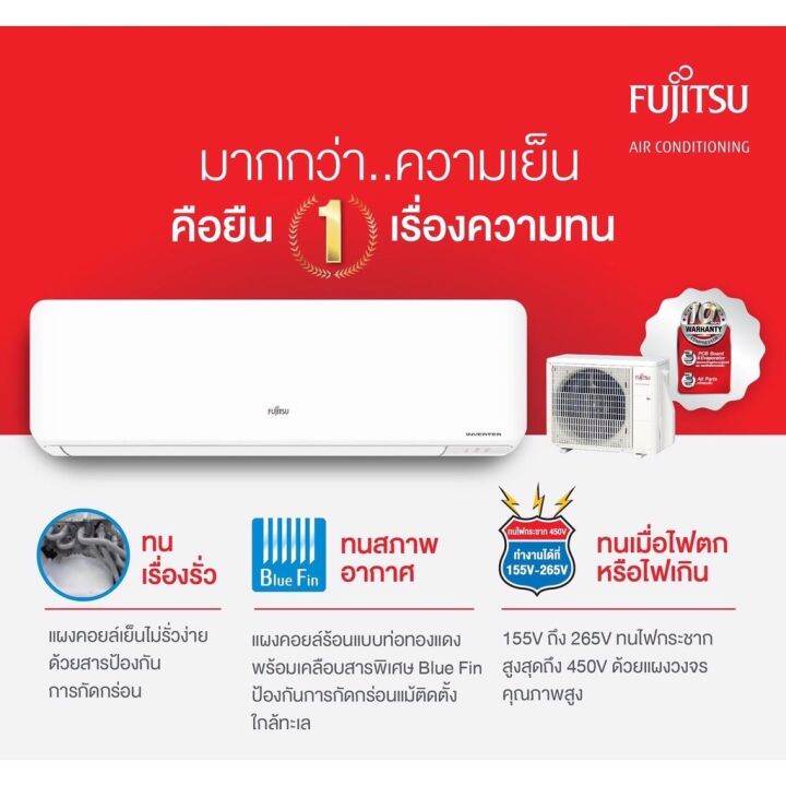 [ส่งฟรี] แอร์ฟูจิตสึ (Fujitsu) ปี 2023แอร์ญี่ปุ่น ประหยัดไฟ3ดาว รุ่น ...